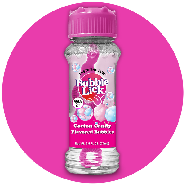 12 cnt PDQ 2.5oz Bubble Lick Cotton Candy Flavored Bubbles – Bubble ...