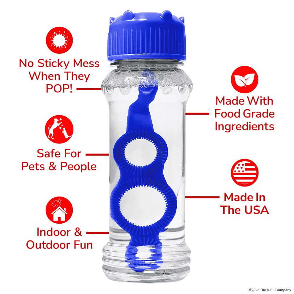 12 cnt PDQ 2.5oz Bubble Lick ICEE Blue Raspberry Flavored Bubbles ...